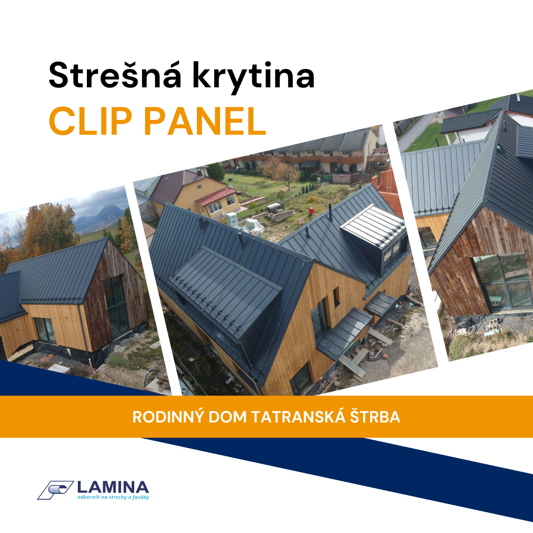 CLIP PANEL plechová krytina click systém | Lamina Shop